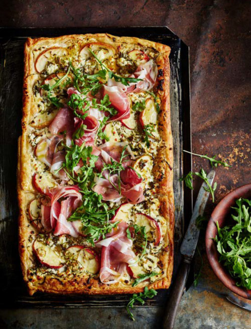 Smitten® Apple Tart with Goat's Cheese and Prosciutto - Montague Farms